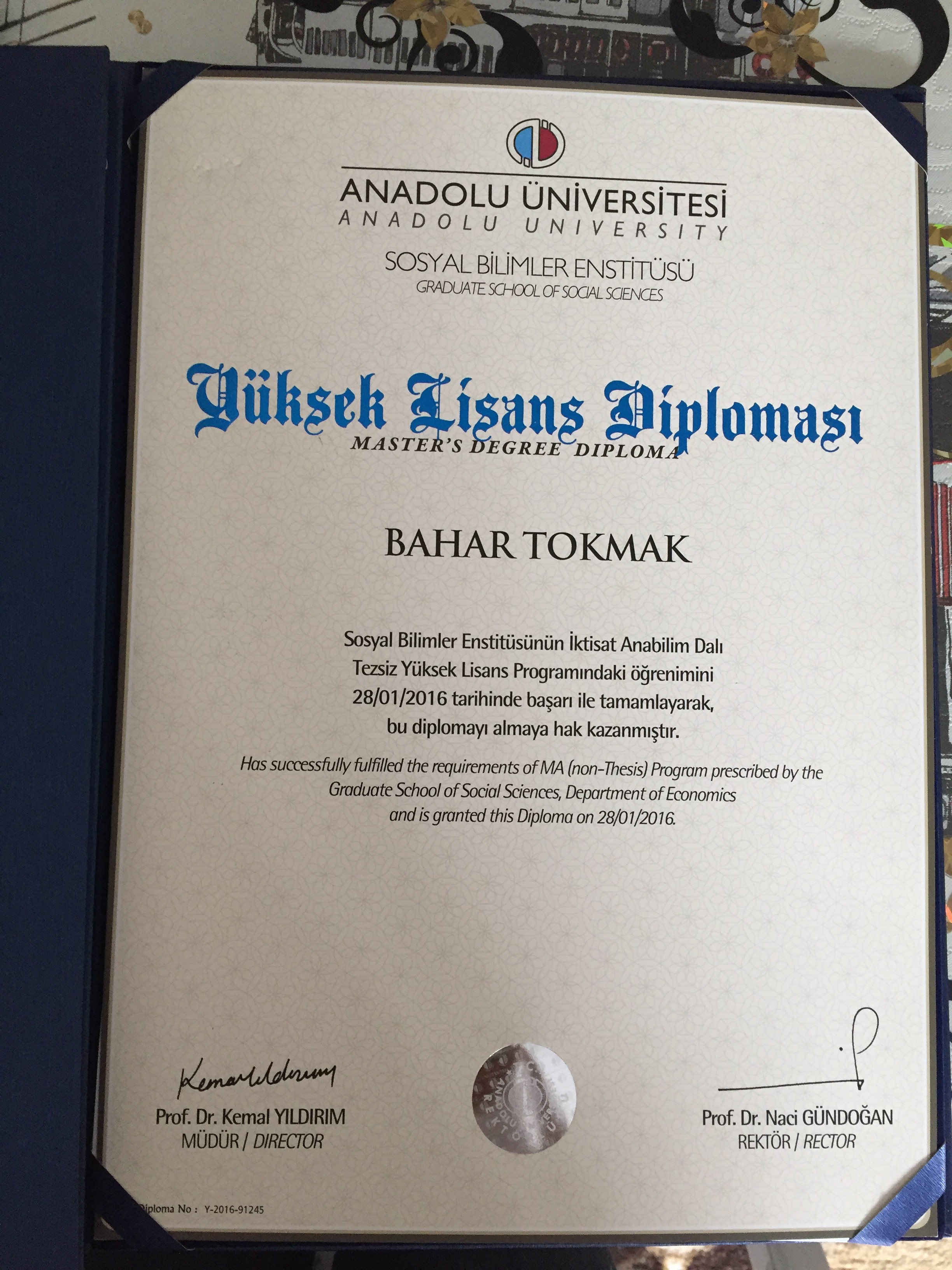 Mezun Öğrencimizin Başarısı - KLU - Muhasebe ve Vergi Uygulamaları